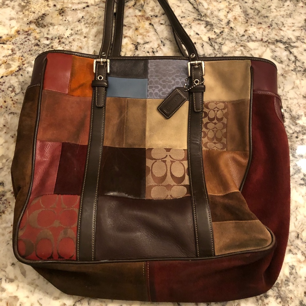 Authentic Coach Patchwork Tote Xl - Gem